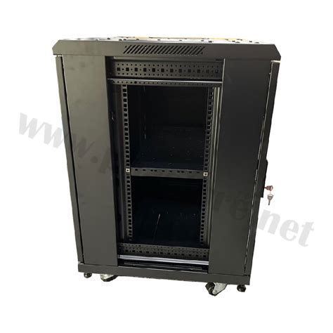 ตู้ Rack 15u ลึก 60cm สีดำ Apollo รุ่น Acr 15u แถม ถาด 1 ใบ พัดลม 2 ตัว ขนาด 600x600x864mm