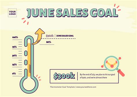Free Thermometer Goal Tracker Templates Venngage