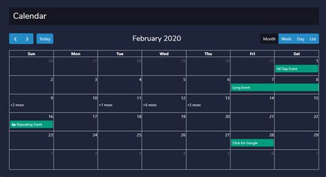 javascript how to show multiple events per day on month view stack