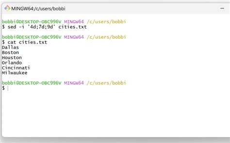 How To Use Sed To Delete Specific Line Numbers From File Collecting