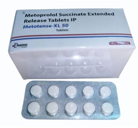Metoprolol Succinate Extended Release Tablets 50 Mg At Rs 717 Box In Mumbai
