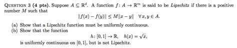 Solved Suppose A R D A Function F A Rightarrow R M Is