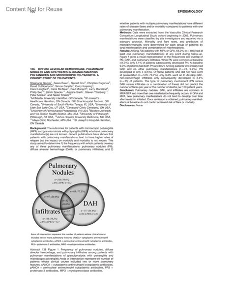 138 Diffuse Alveolar Hemorrhage Pulmonary Rheumatology