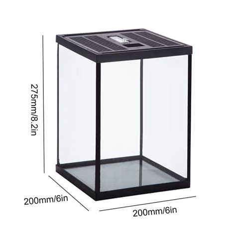 Reptile Glass Terrarium Natural Comfortable Glass Vicedeal
