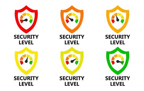 Premium Vector Set Of Security Level Sign Vector Illustration