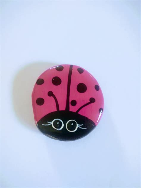 Painted Lady Bug Rocks Pink Kaleidoscope Quilting