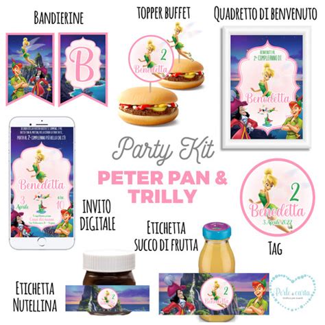 Peter Pan Party Kit Compleanno Personalizzato Per Festa A Tema Peter