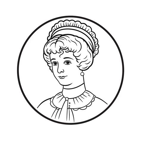 Jane Austen Themed Coloring Coloring Page
