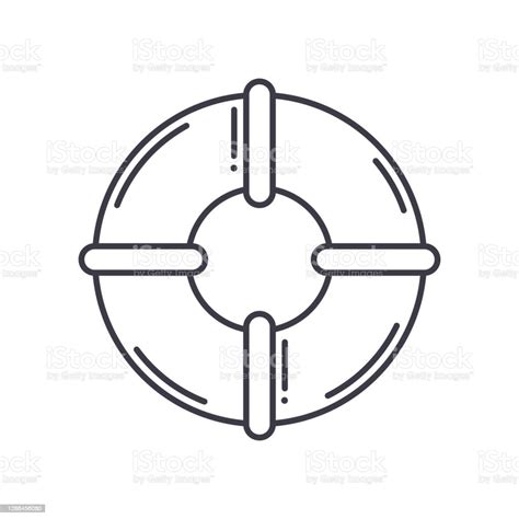 Lifebuoy지원 이미지 아이콘 선형 격리 된 그림 얇은 선 벡터 웹 디자인 기호 흰색 배경에 편집 가능한 스트로크와 개요