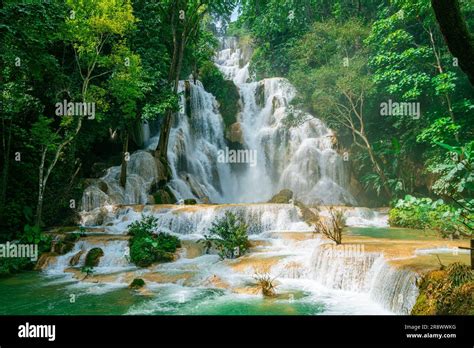 Explore Kuang Si Falls A Three Tier Waterfall Near Luang Prabang In