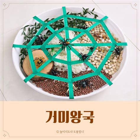 거미줄놀이 거미왕국 스몰월드 놀이 거미줄 만들기 네이버 블로그