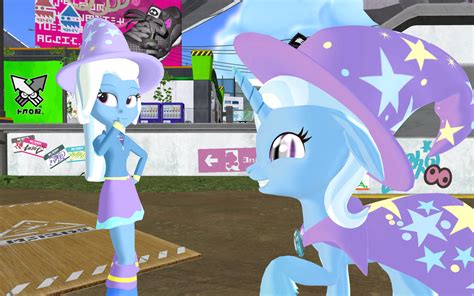 [mmd Mlp] Trixie Meets Eqg Trixie By Puzzlshield2 On Deviantart