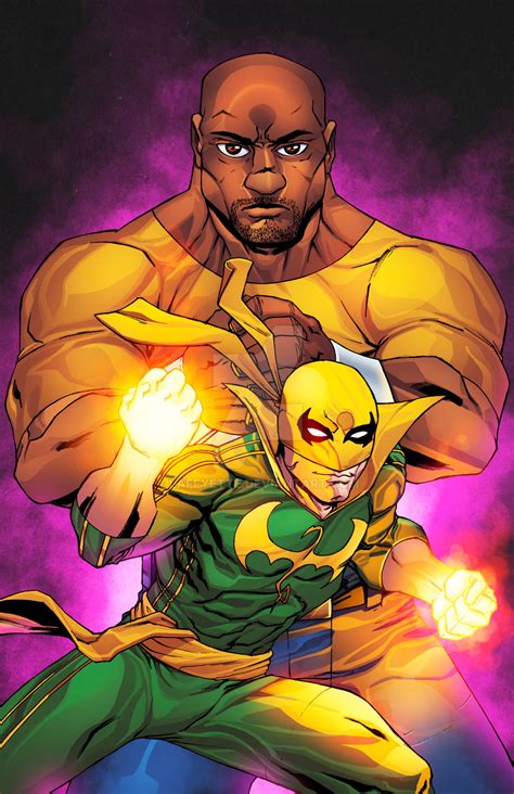 Iron Fist And Luke Cage By Laffyette On Deviantart