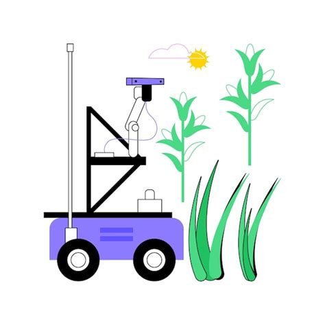 Premium Vector Phenotyping Robots Isolated Cartoon Vector Illustrations
