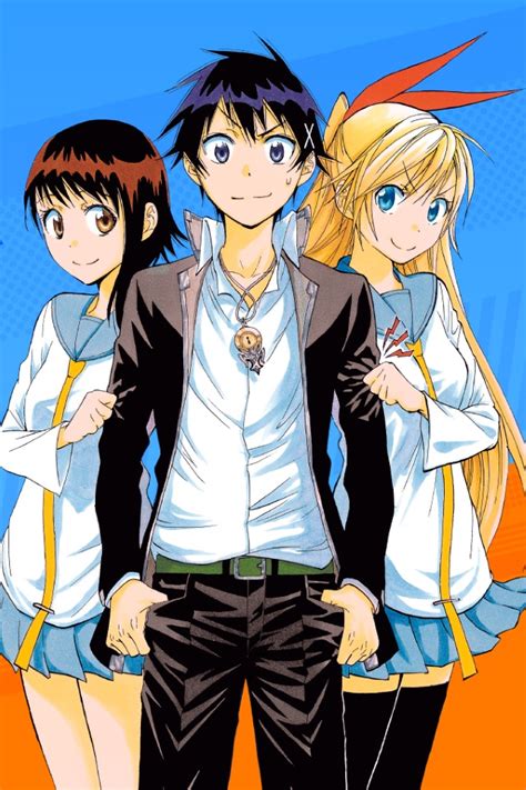 Nisekoi Raku Ichijo Chitoge Kirisaki Kosaki Onodera Iphone Wallpaper Kawaii Mobile