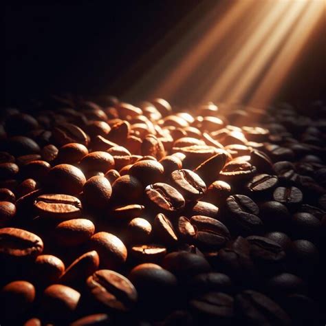Premium Photo Closeup Of Coffee Beans With Sunlight Shining On Them