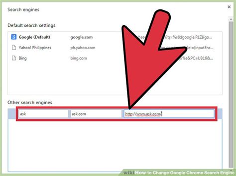 How To Change Google Chrome Search Engine Steps