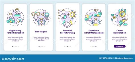 Benefits For Mentors Onboarding Mobile App Screen Stock Vector Illustration Of Design Idea