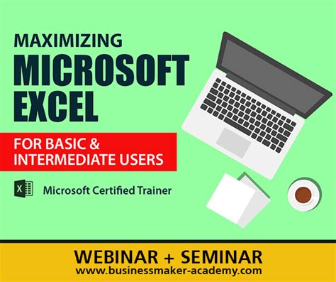 Microsoft Excel Basic Intermediate Training By Business Maker Academy