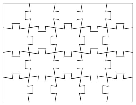 Blank Jigsaw Puzzle Templates Make Your Own Jigsaw Puzzle For Free Puzzle Piece Template