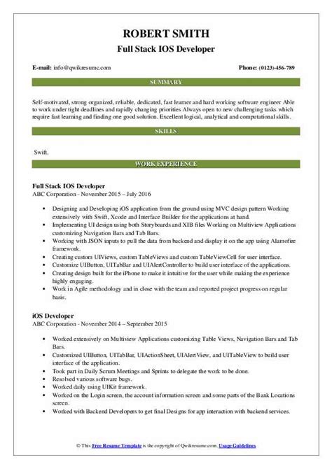 10 Ios Developer Resume Samples And Templates For 2025