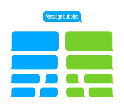 Flat Messages Bubbles Chat Interface Message Bubbles 37004895 Vector