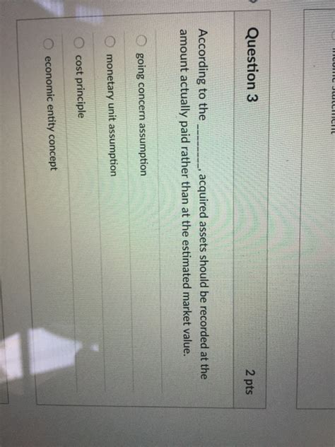 Solved Question 3 2 Pts According To The Amount Actually