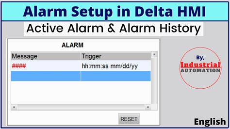 Alarm Configuration In Delta Hmi English Youtube