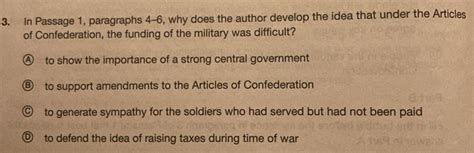 Solved 3 In Passage 1 Paragraphs 4 6 Why Does The Author Develop