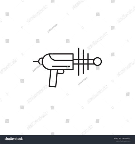 Space Gun Icon Line Art Vector Stock Vector Royalty Free 2565764651 Shutterstock