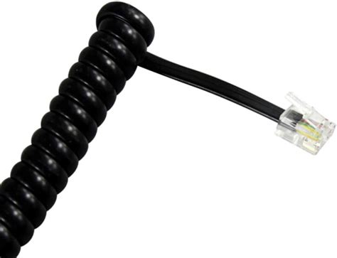 Saisn Cable Modular Para Teléfono En Espiral Para Teléfono 15 Pies Negro Yaxa Colombia