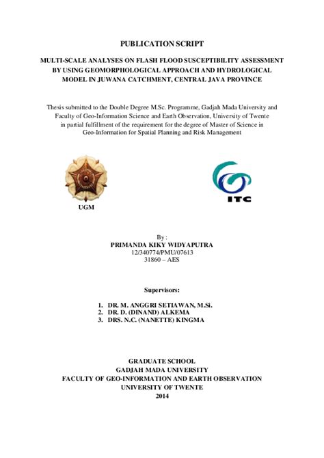Pdf Multi Scale Analyses On Flash Flood Susceptibility Assessment By