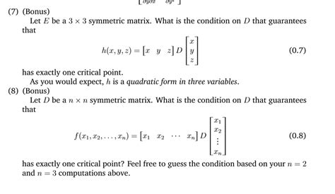 Solved Bonus Let E Be A Symmetric Matrix What Chegg Com