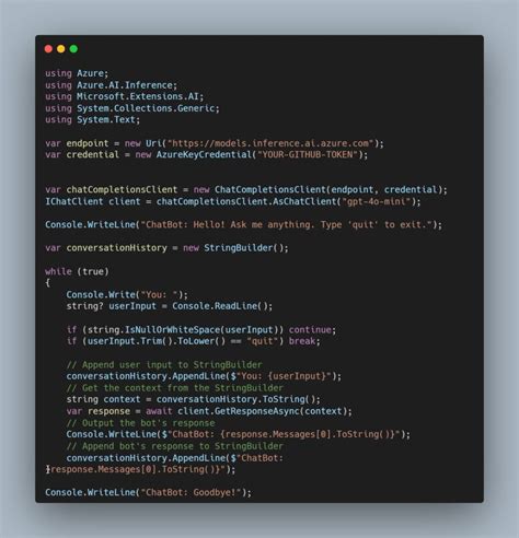 Dotnet Csharp Azureai Chatbot Ai Machinelearning Coding Developers Devang Tadvi