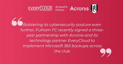Everycloud It Security On Linkedin Fulhamfc Cybersecurity Databackup Microsoft365 Innovation