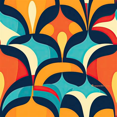 Premium Ai Image Retro Vibes Fun And Vibrant Patterns Reminiscent Of Retro Designs From The