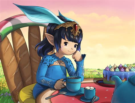 My First Commission Piece Of My Lala R Ffxiv