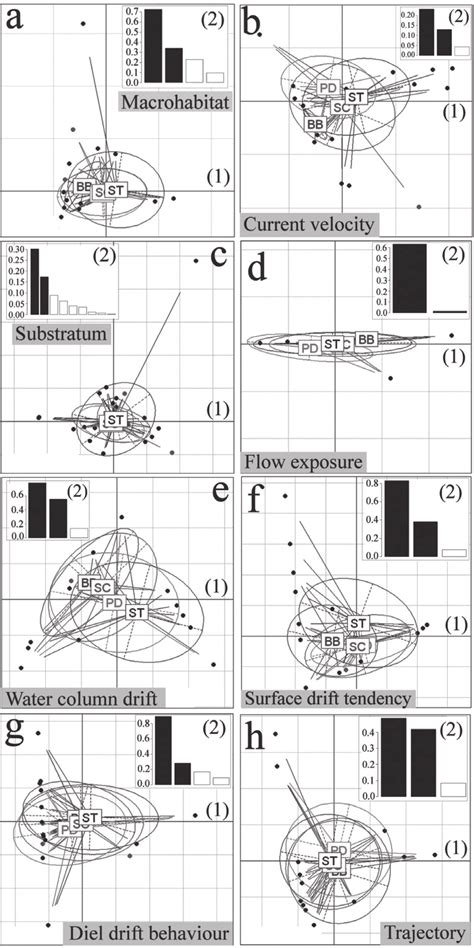 Biplot Of Gut Contents Obtained From A Fuzzy Principal Component