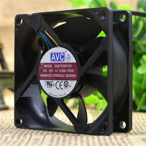 Original Avc Ds07025r12h 12v 050a 7cm 7025 4 Wire Connection Chassis
