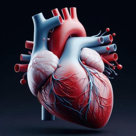 Diagrama Que Muestra El Corazón Humano En 3d Muestra Una Ilustración