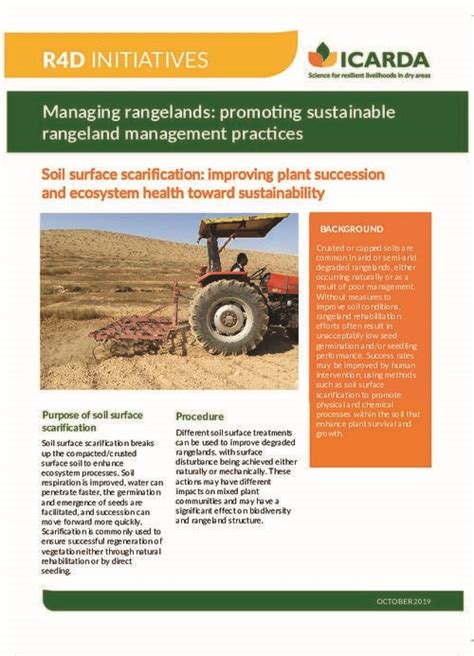 Soil Surface Scarification Improving Plant Succession And Ecosystem