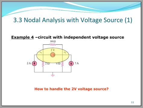 Solved Nodal Analysis With Voltage Source Example Chegg
