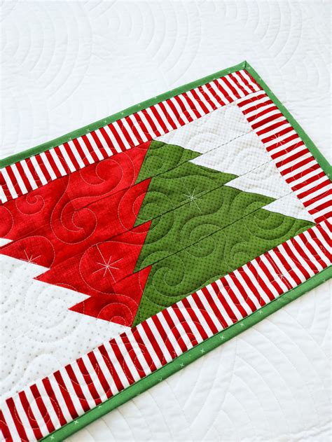 Make It Modern Christmas Tree Table Runner Free Tutorial Riley