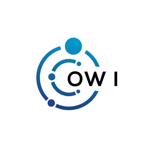Owi Letter Technology Logo Design On White Background Owi Creative