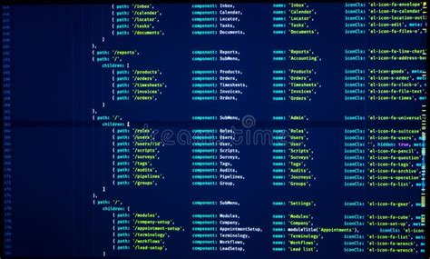 Computer Script Code Lines Of Html And Css Code Closeup Web Design And Web Development Stock