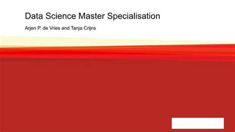 Data Science Master Specialisation Ppt
