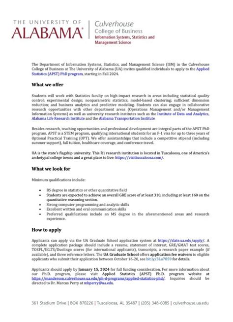 Fully Funded Phd Opportunity Available At The University Of Alabama