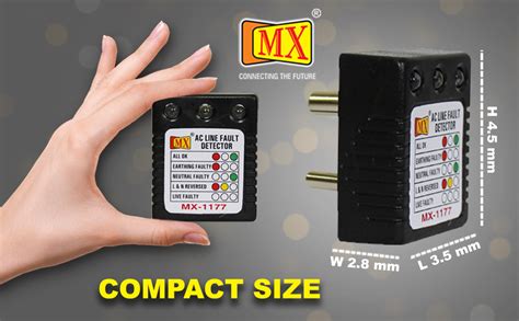 MX AC Line Fault Detector Plug Tester Electrical Socket Tester For Wiring Issues Detects