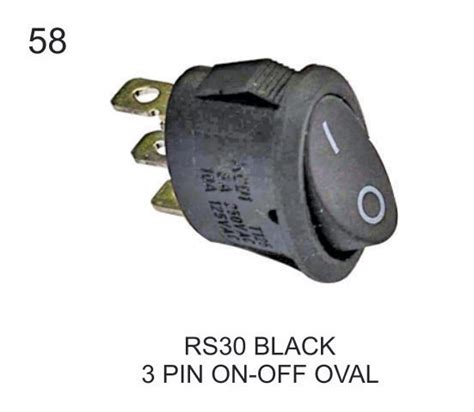 Rs 30 Black 3 Pin On Off Oval At Best Price In Delhi Madan Link Industries