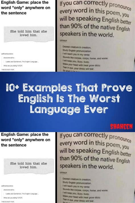 10 Examples That Prove English Is The Worst Language Ever Artofit